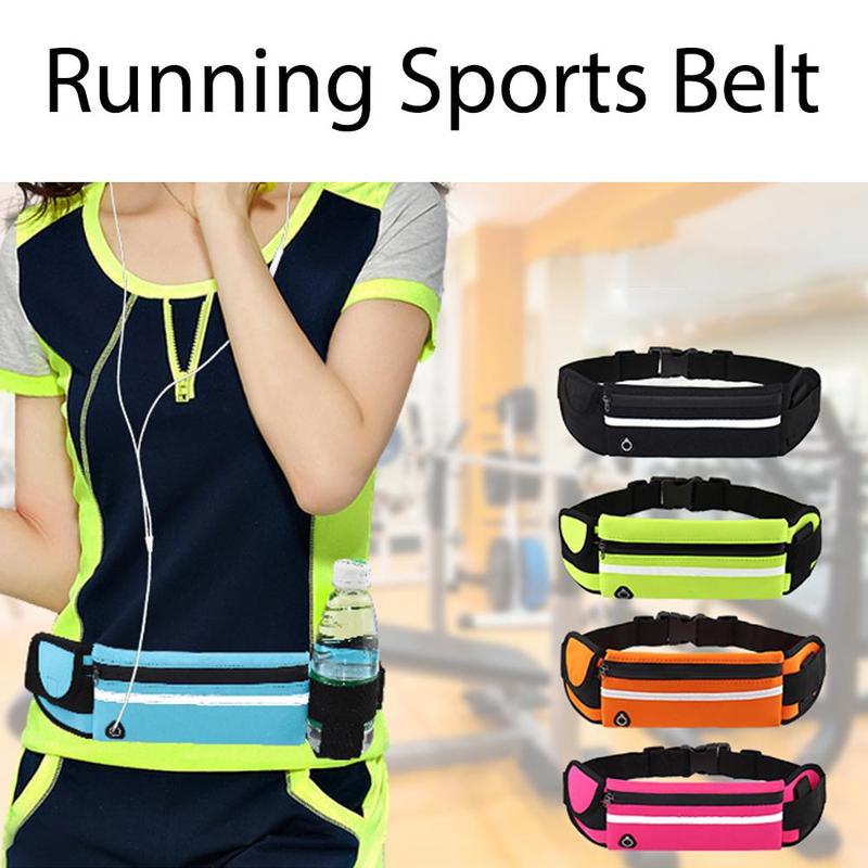 Adjustable Running Pouch Runners Belt Workout Waist Bag Elastic ...