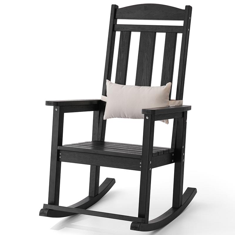 Oversized Outdoor Rocking Chair, High Back All Weather Rocking Chairs ...