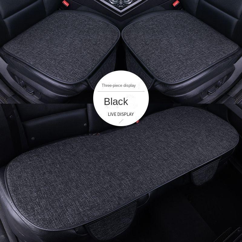 Car Seat Cushion Linen Three-Piece Set Four Seasons Universa - TikTok ...