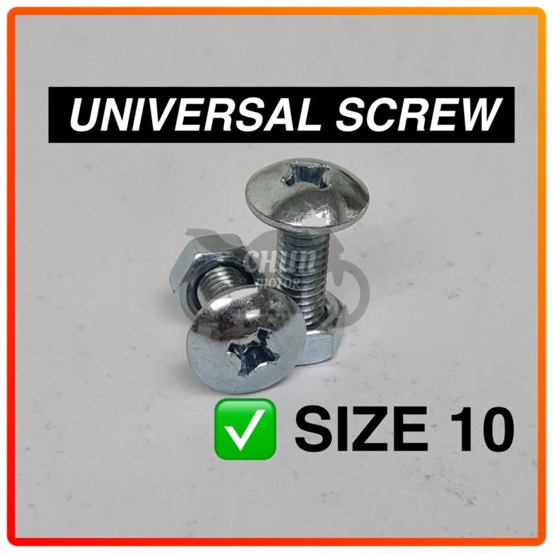 1 SET UNIVERSAL NORMAL SCREW NUT SIZE 10 - TikTok Shop Malaysia