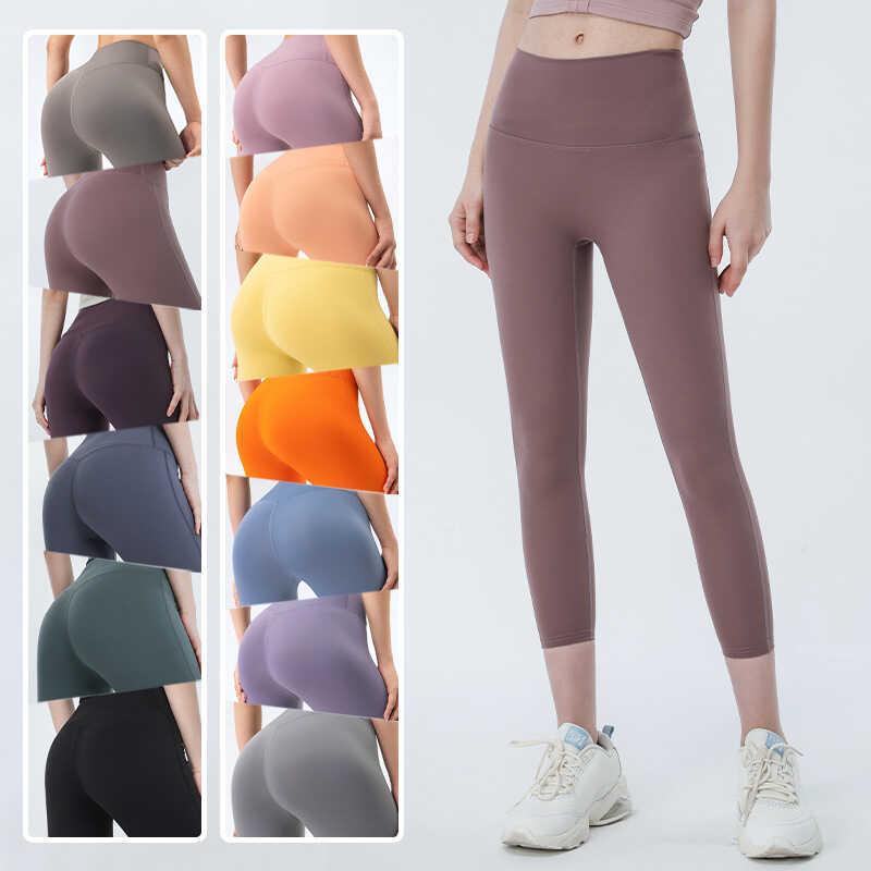 Summer Thin Hip Lift Yoga Women's Pocket Split Fitness High Waist ...