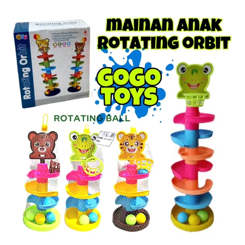 MAINAN EDUKASI ANAK ROTATING BALL SELUNCURAN BOLA ROLLING BALL MAINAN ...