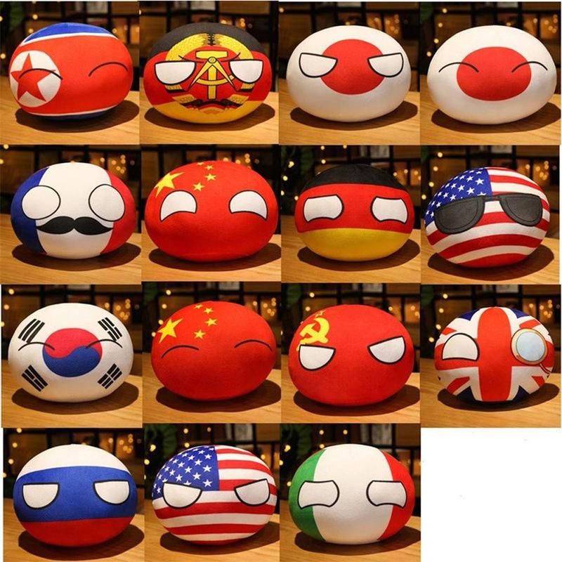 Creativity Polandball Plush 10cm Pendant Country Plush Ball Toy ...
