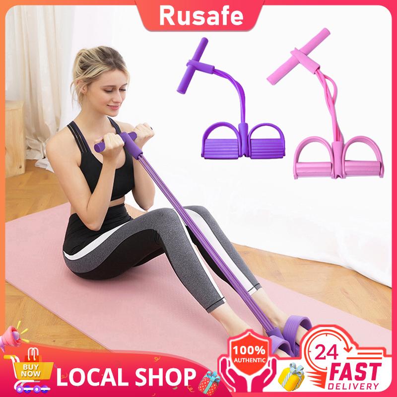 Elastic Band Sit-ups Fitness Exercise Pedal Resistance Band Home ...