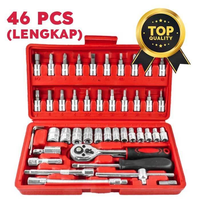 [PROMO] Set Kunci Shock 1/4 Socket | Obeng Socket Set 46 Pcs | Allefix ...