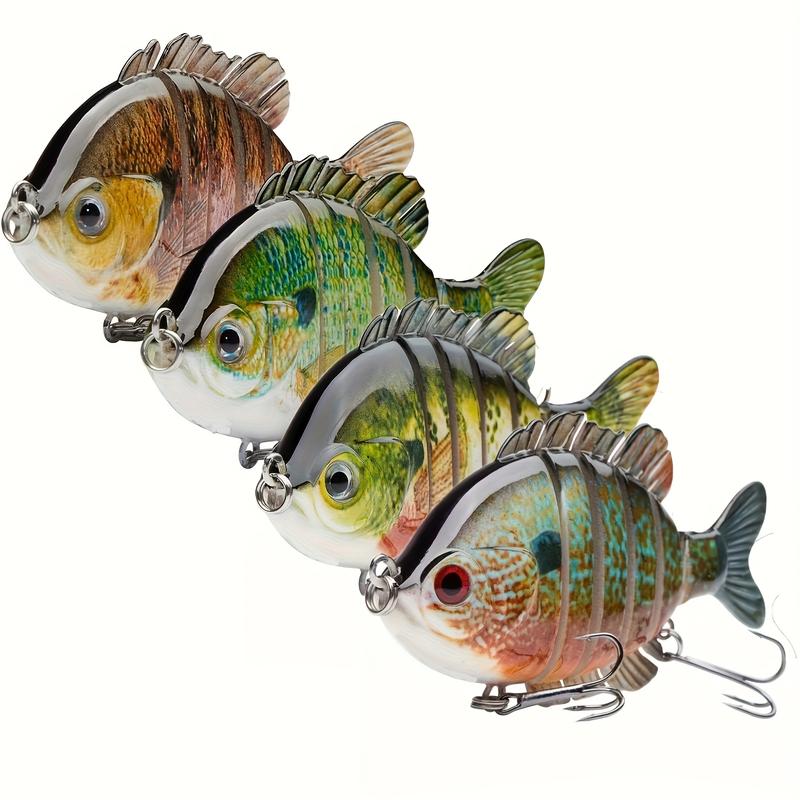 SwimPanfish Multi Jointed Panfish Bluegill Swimbaits Hard Topwater Bass ...