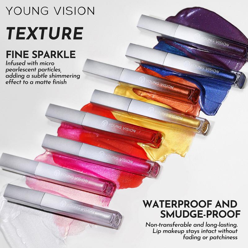 Pengilat Bibir, 8 Warna, Youngvision, Glaze Bibir Metalik Mutiara ...