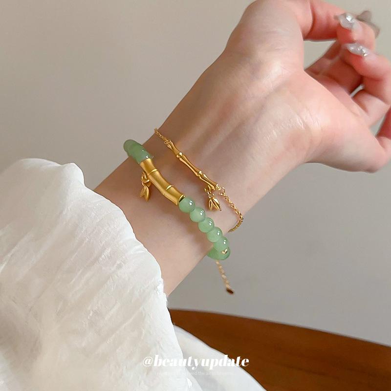 Gelang Bunga Buluh Berkaca, Gaya Cina Baru, Emas Aluvial, Personaliti ...