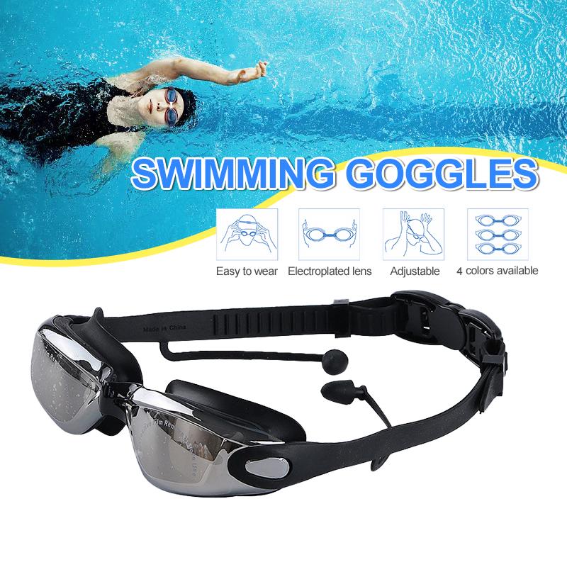 Anti Fog Swimming Goggles With Ear Plug For Adult Unisex Adjustable ...