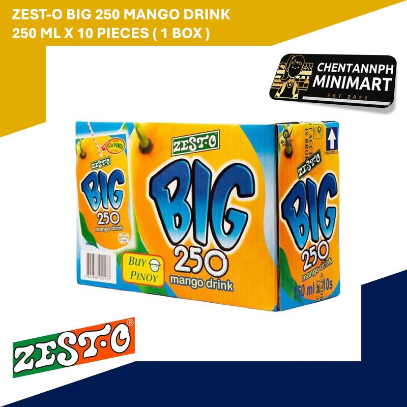 ZEST-O BIG 250 MANGO Healthy Juice Drink 250 ml x 10 pieces - TikTok ...