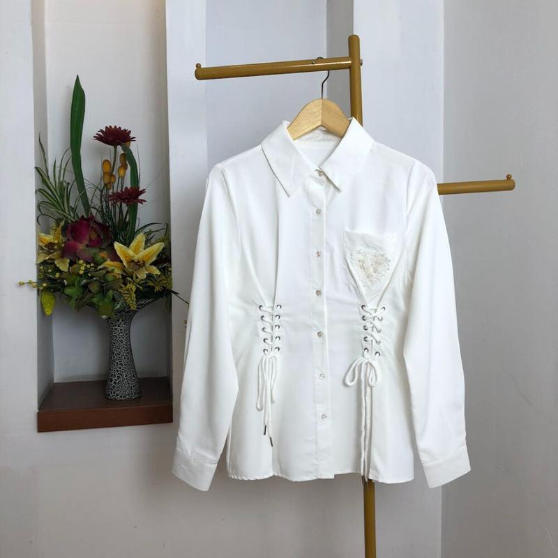 FADFAD Atasan kemeja Bermotif Lengan Panjang Gaya Kasual - Shop | Tokopedia