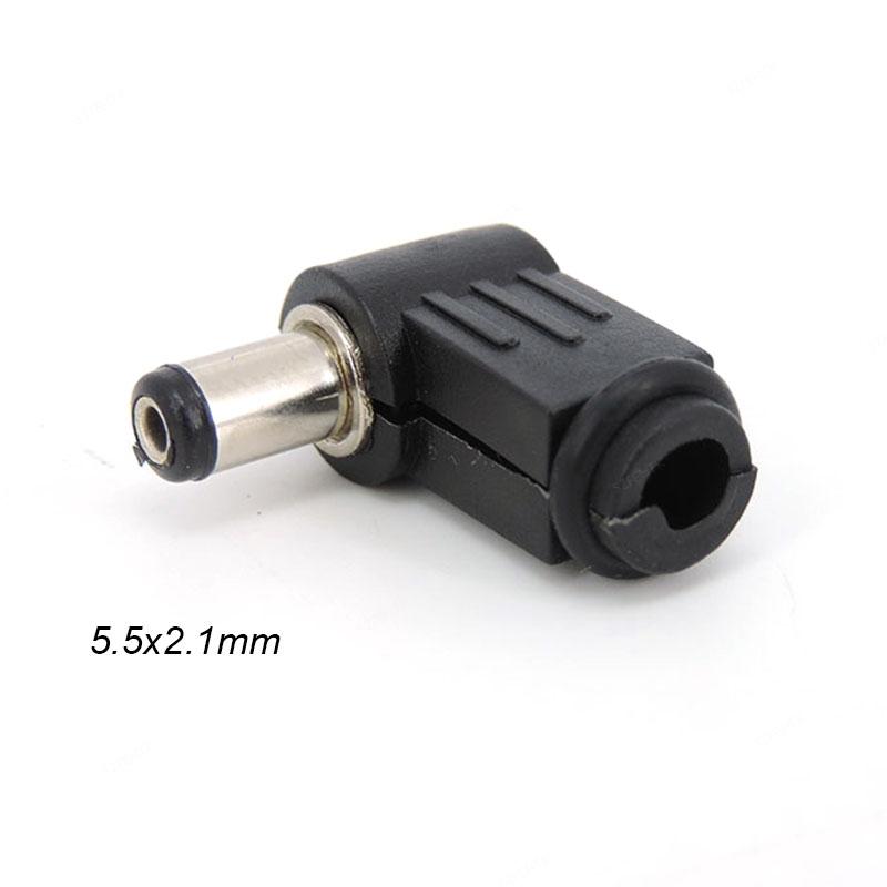 12V 2.1 x 5.5mm DC Power Male Plug 90 Degree Right Angle Adapter ...