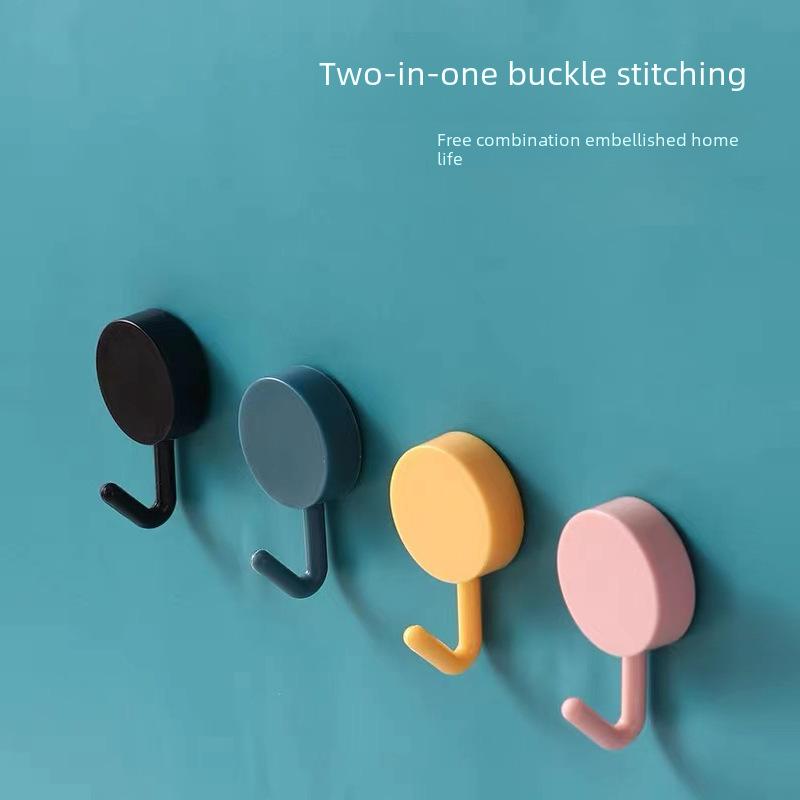 Nordic round Small Hook Creative Sticky Hook Powerful Viscose Seamless ...