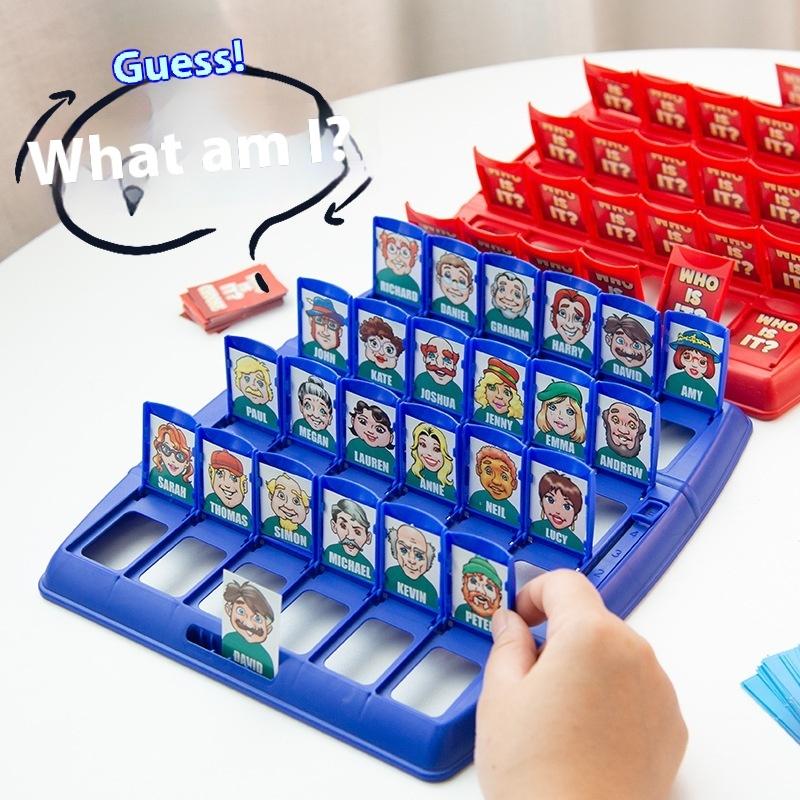 Guess who I am. Children's puzzle, logical thinking, reasoning guessing ...
