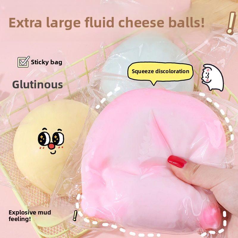 Giant Cheese Ball Squishy Toy Oversized Fluid Daifuku with Slow ...