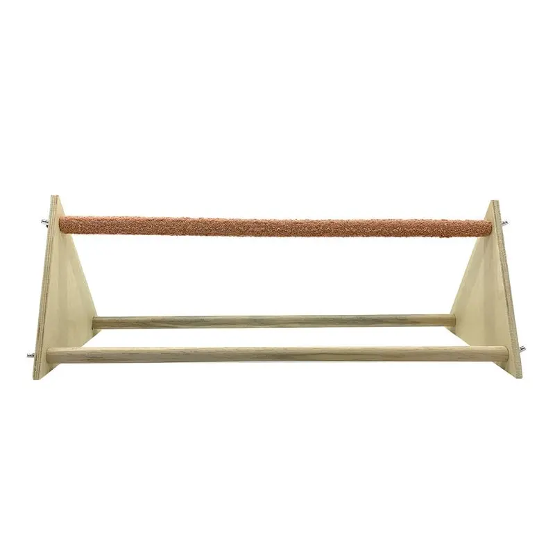 Large Parrot Perch Bar Chicken Training Stand Natural Wood Triangular ...