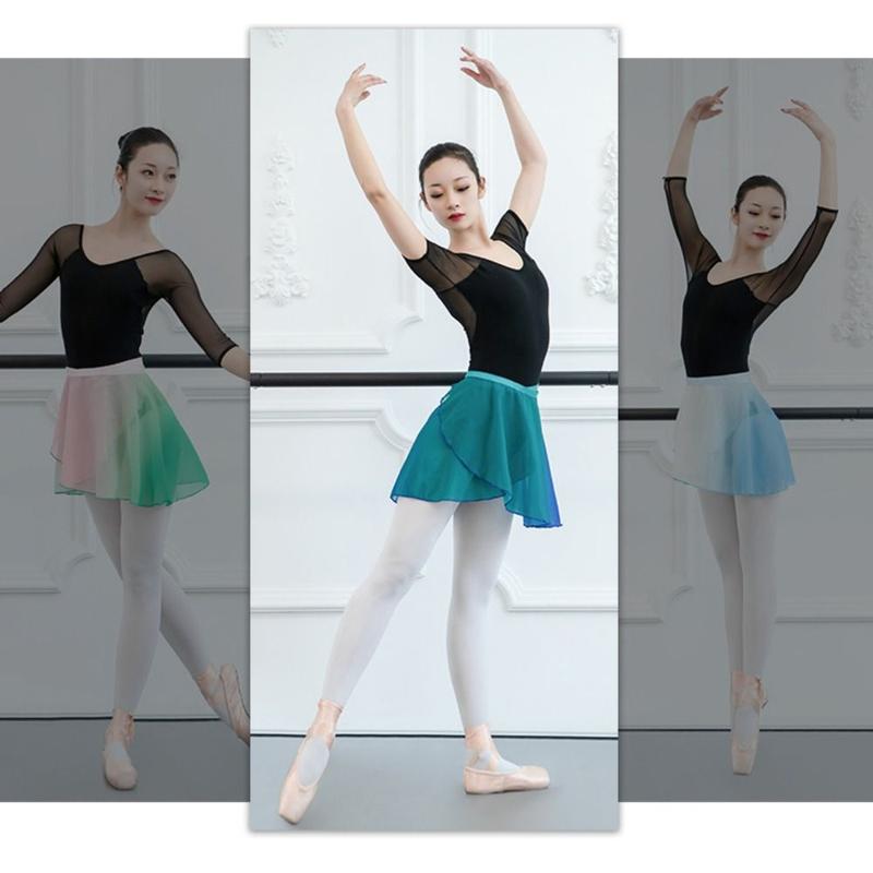 New Chiffon Ballet Skirt Gradient One piece Ballet Dance Wra - TikTok ...