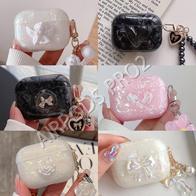 Conch case Suitable for AirPods 4/4ANC Pink Flower New Styl - TikTok ...