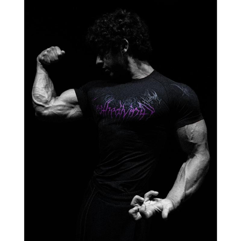 Breathedivinity Compression Shirt Short Sleeve tops Muscle Fitness Y2K ...