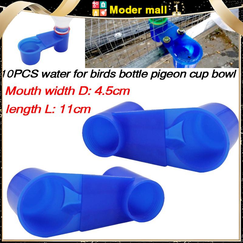 10pcs Plastic Pet Bird Drinker Feeder Water Bottle Cup For Chicken ...
