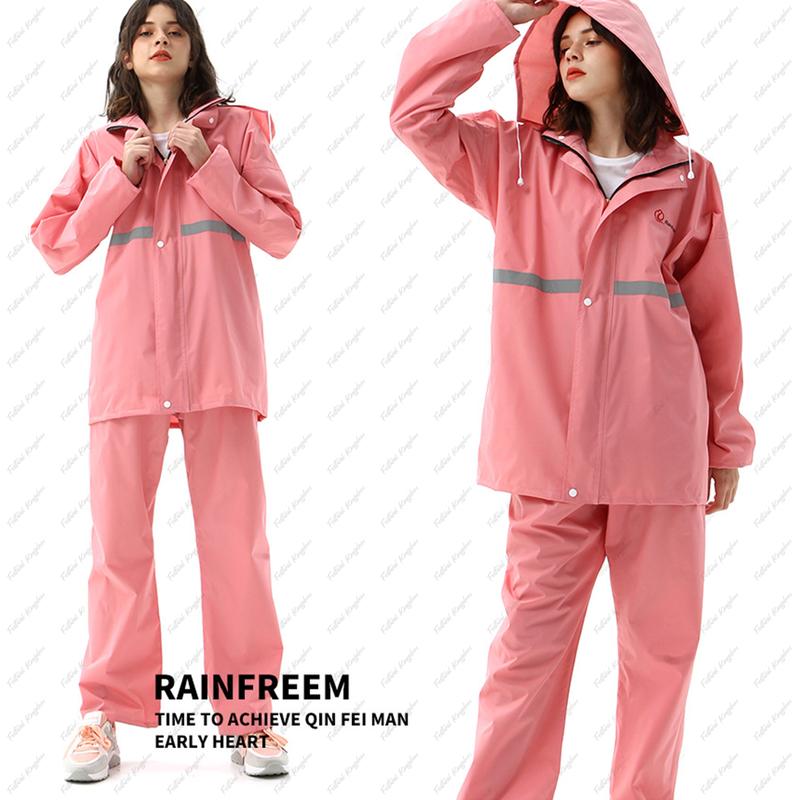 Unisex Motorcycle Raincoat - Waterproof Rain Suit Jacket & Pants ...
