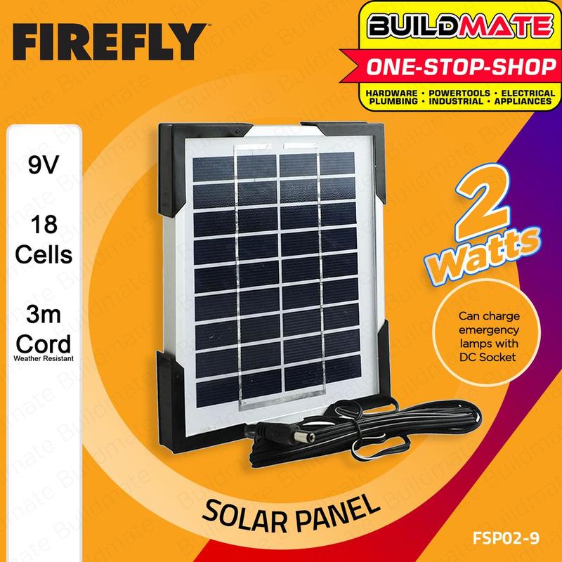 FIREFLY Solar Panel 9V 2W FSP02-9 •BUILDMATE• - TikTok Shop Philippines