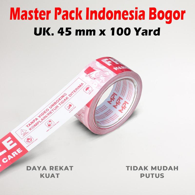 Lakban Fragile UNBOXING 45 mm x 100 Yard - Lakban MPI Master Pack ...