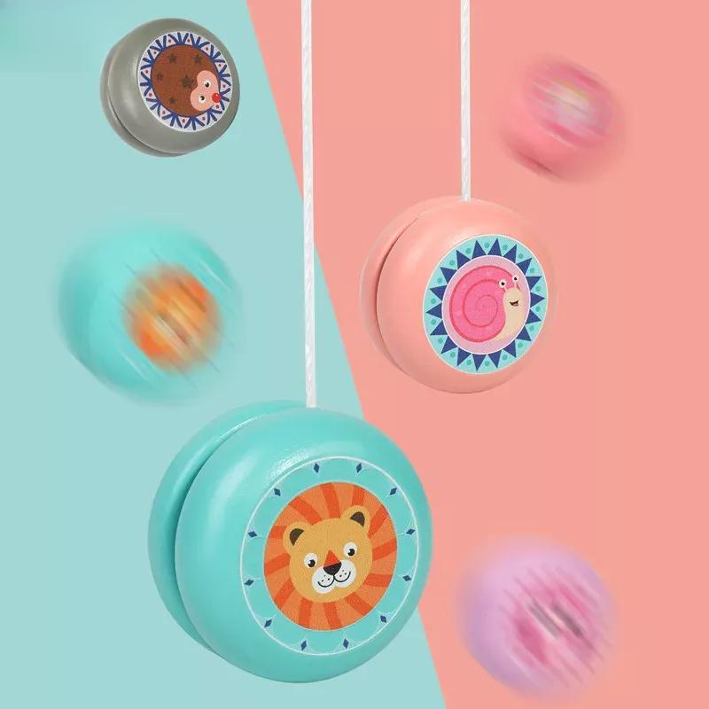 Cartoon Wooden Cute Animal Yo-yo Gift Puzzle Fun Novelty Nostalgic Toys ...