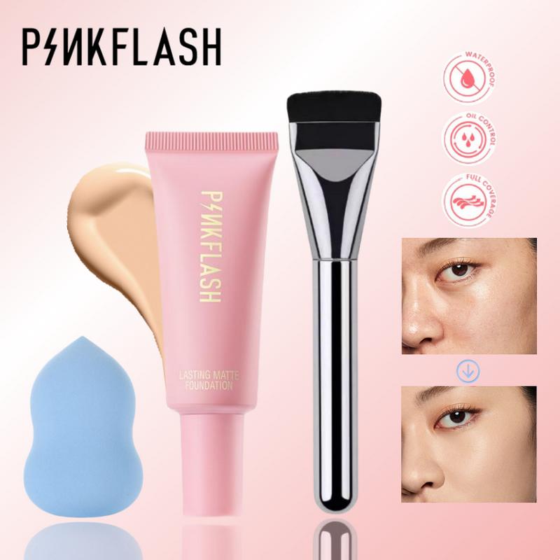 3PCS Facial Makeup Set PINKFLASH 5 color liquid foundation+foundation ...