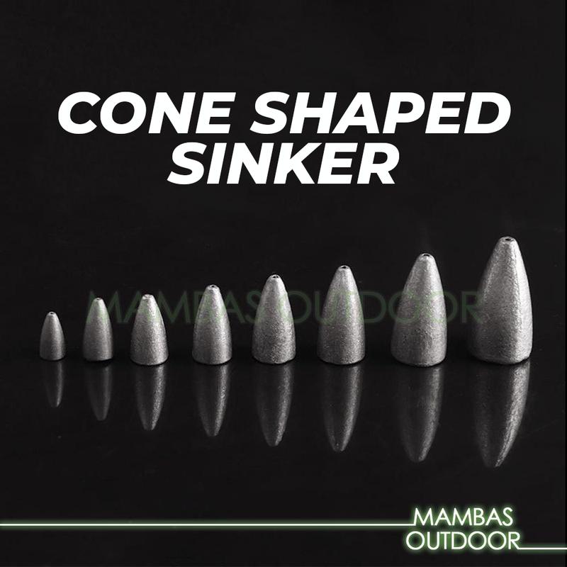 [5pcs] Cone Sinker (2g-20g) Fishing Weighted Lead Soft Plastic - TikTok ...