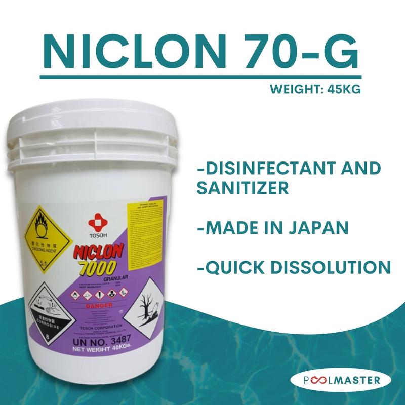 Niclon 7000 40Kg (1 Drum) Chlorine for Intex and Bestway Swimming ...