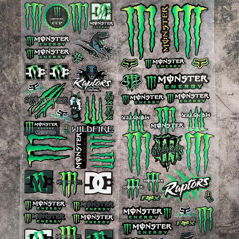 Mon-ster Energy Emblem Sticker Reflective Logo Decal Motorcycle ...