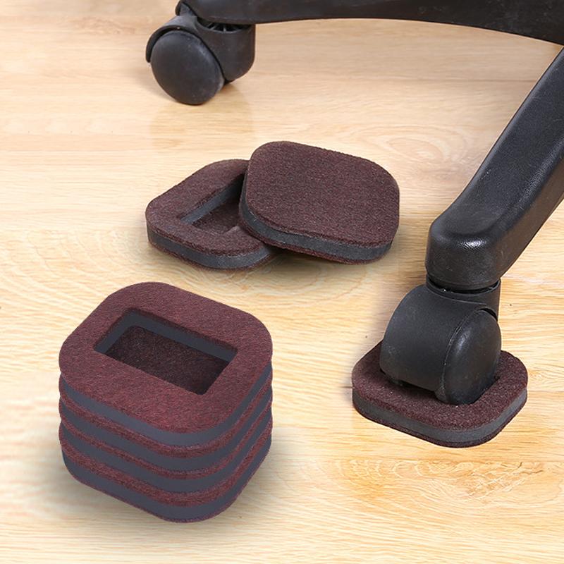 5pcs Office Chair Wheel Stopper Furniture Caster Cups Hardwood - TikTok ...