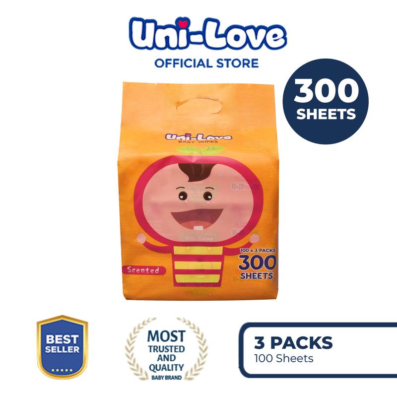 UniLove Powder Scent Baby Wipes 300's (Special Package) Pack - TikTok ...