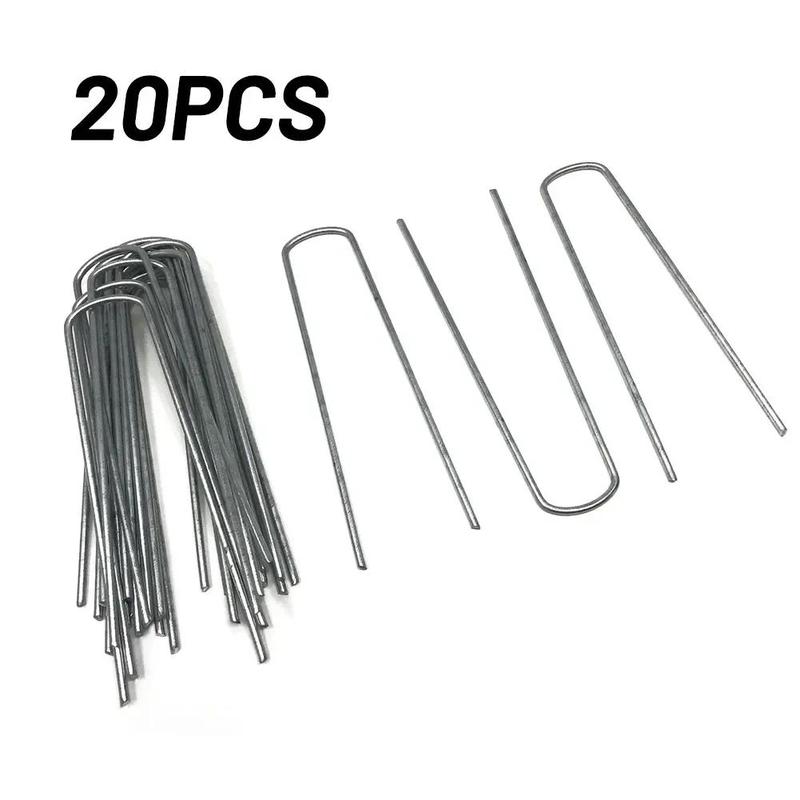 20pcs Top Quality Galvanised Pegs Metal Ground U Tent Pegs Gazebo ...