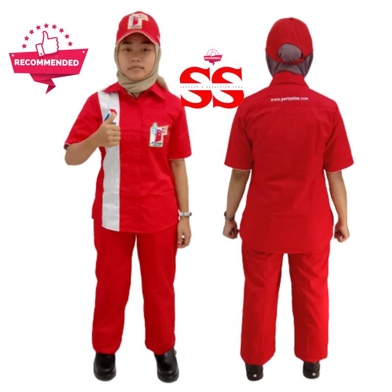 Baju Seragam Operator Merah + Topi Spbu Pertamina Pasti Pas - Shop ...