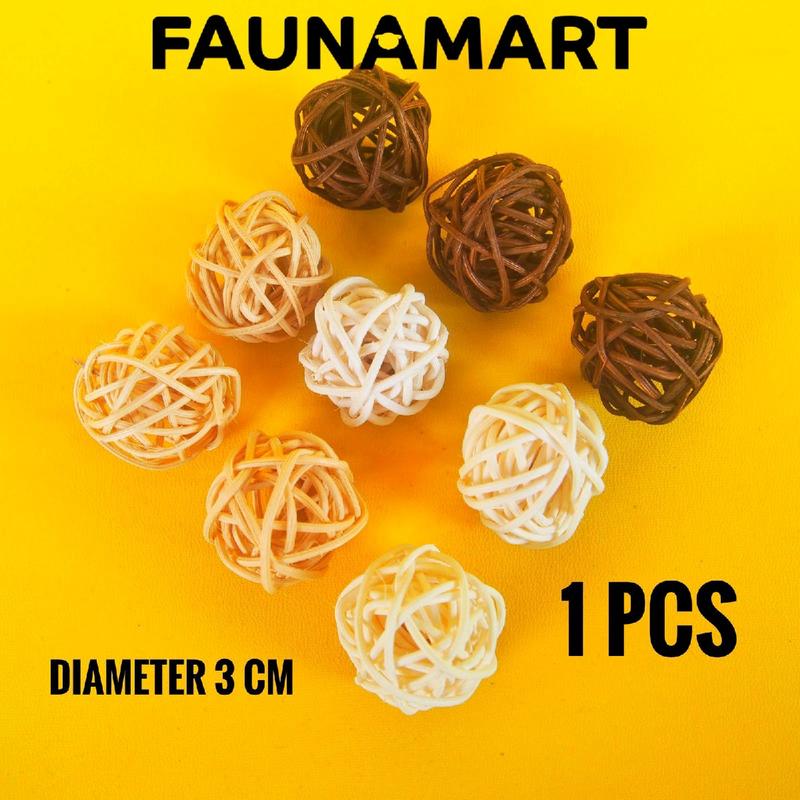 Bola Rotan 1 pcs Chew Toys Hamster - Shop | Tokopedia