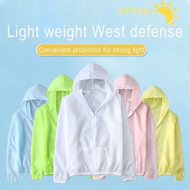 Outdoor sun protection jackets lightweight breathable women windbreaker ...