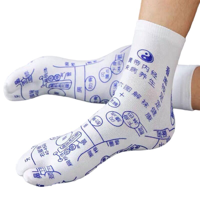 Landu Acupressure Reflexology Chart Socks 2 Toe Split Foot Massage - TikTok Shop Singapore