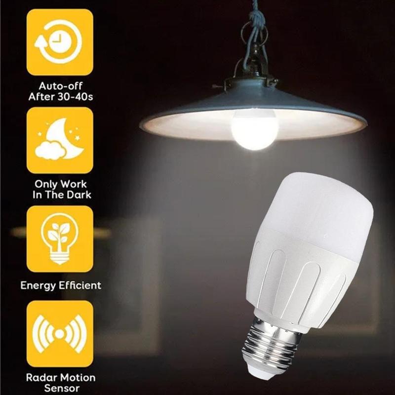 Radar Sensor Light Led Bulb Motion Activated Light Outdoor LED - TikTok ...
