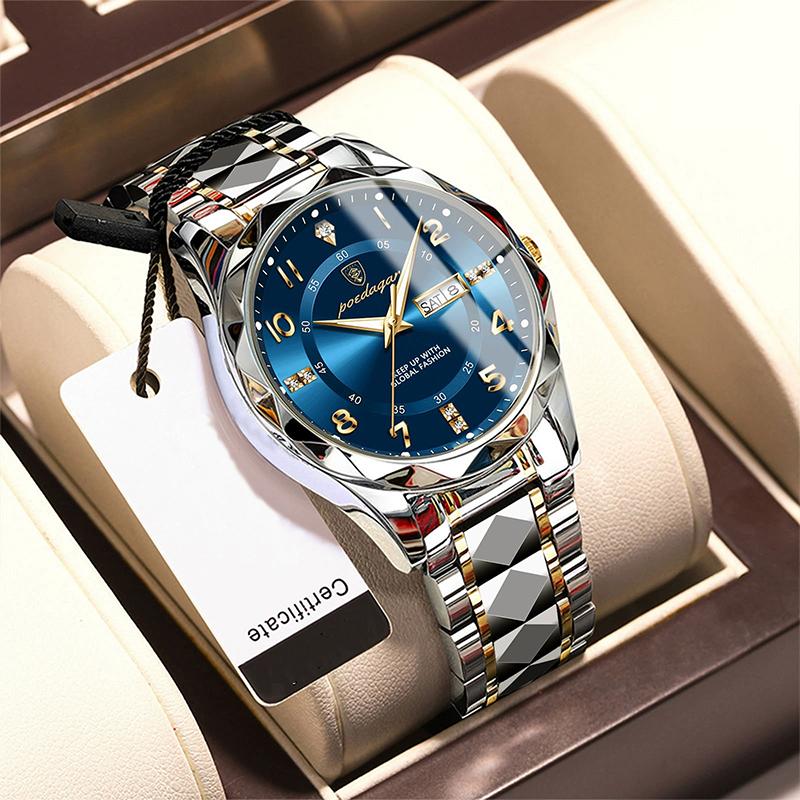 Jam Tangan Chronograph Perniagaan Premium, Untuk Lelaki, Pergerakan ...
