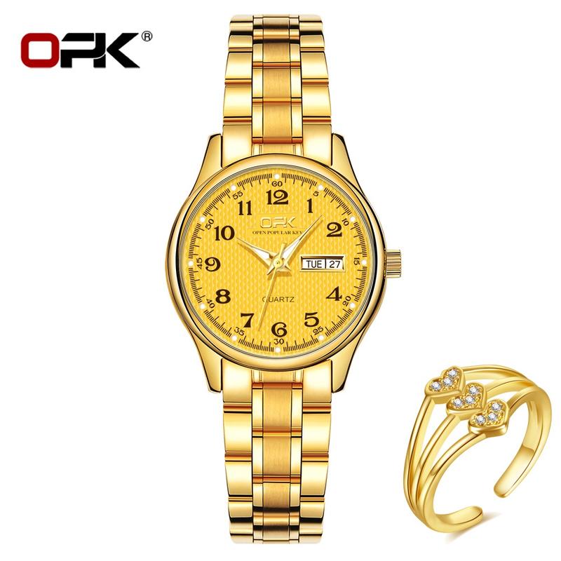 Buy 1 Take 1 Ring OPK Watch For Woman Waterproof Original Relo - TikTok ...