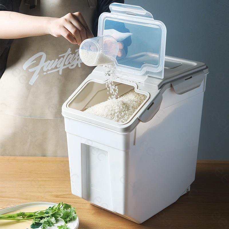 10KG 15KG 25KG [Free measuring cup+ spatula] Rice Dispenser Container ...