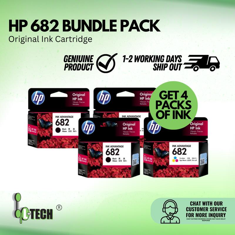 (BUNDLE PACK Of 4) HP 682 INK HP DESKJET INK ADVANTAGE PRINTER - TikTok ...