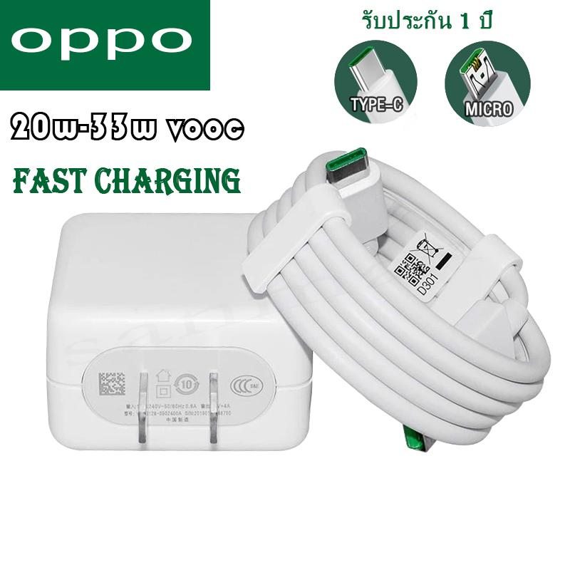 สายชาร์จ OPPO ของแท้ 100% สำหรับ Reno, Type-C และ Micro, การชาร์จเร็ว ...
