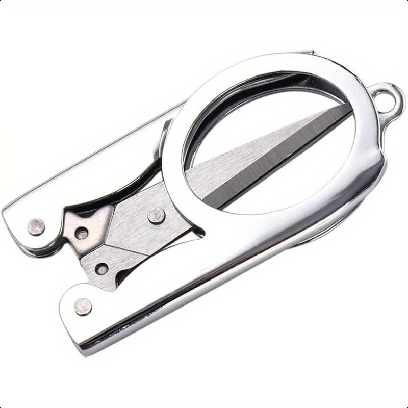 2 Pieces - Silver Small Folding Scissors, Office Supplies, Stainless ...