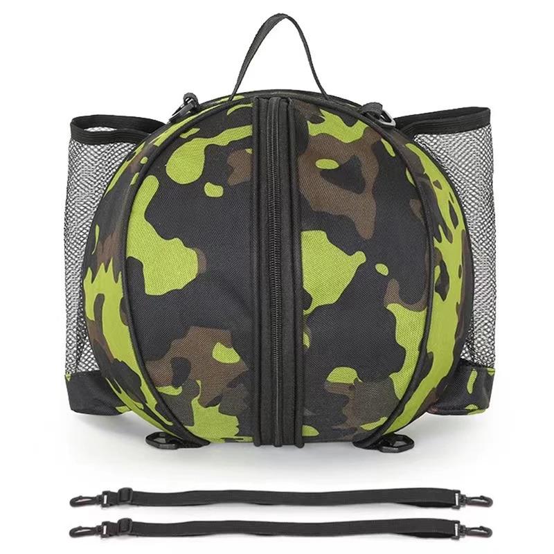 Round Shaped Soccer Carrying Bag Portable Oxford Volleyball Storage ...