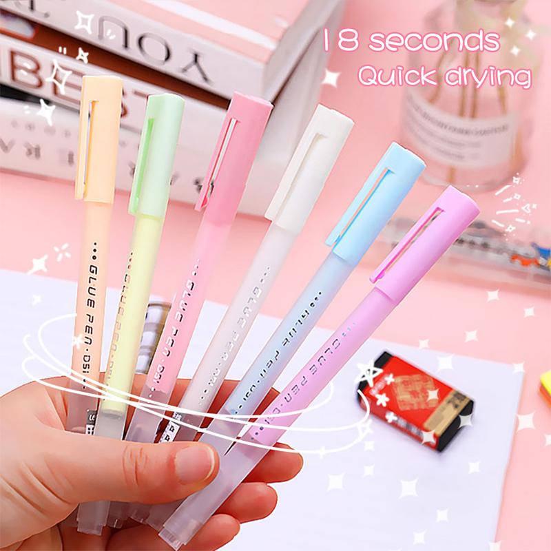 Pen-shaped Handmade Glue Pen Dot Glue Pen Solid Glue Stick Candy Color ...