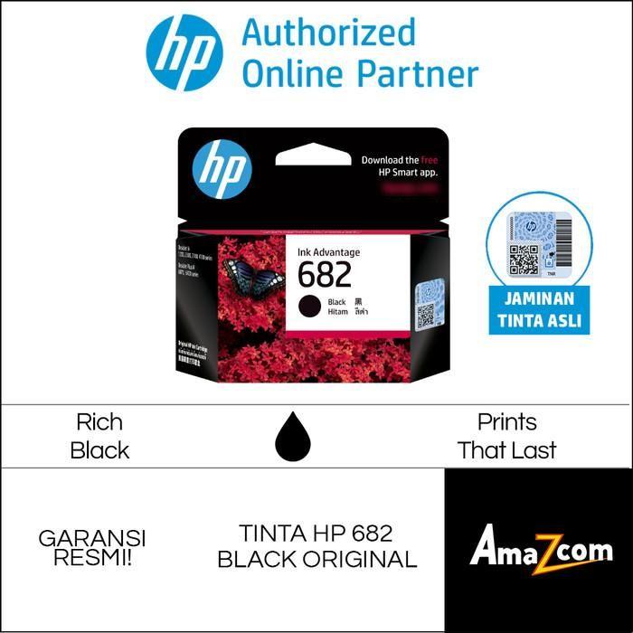 HP Tinta 682 Black / Hitam Original Ink Advantage Cartridge Printer ...