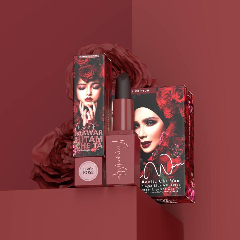 Lipstik Mawar Hitam Che Ta Lipstick Black Rose Che Ta Gincu Merah ...